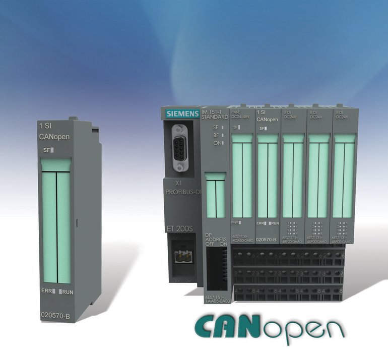 CANopen Module for ET200S connects Siemens automation and control systems with CANopen ...